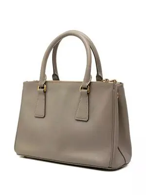 Prada 2013-2026 Mini Saffiano Lux Galleria Double Zip Satchel