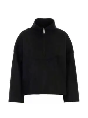 Herno Quarter-zip Wool Sweater - Black