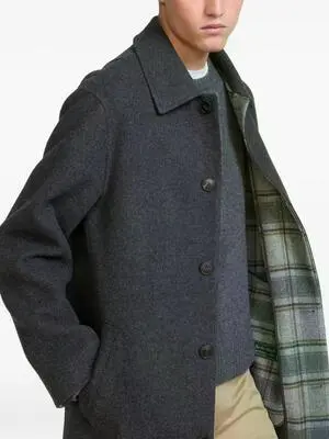 YVES SALOMON Check-interior Wool Coat