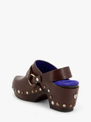 Chloé Talis Wedge Leather Clogs