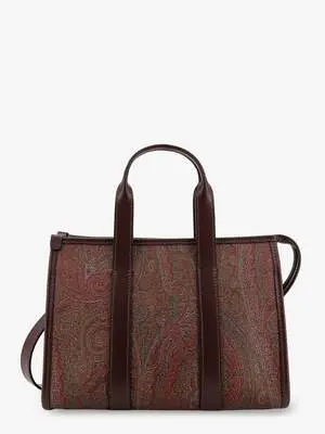 Etro Arnica S Paisley Fabric Handbag With Shoulder Strap - Brown
