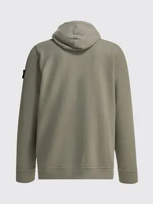 Stone Island Full-zip Cotton Hoodie With The Iconic Compass Logo Patch