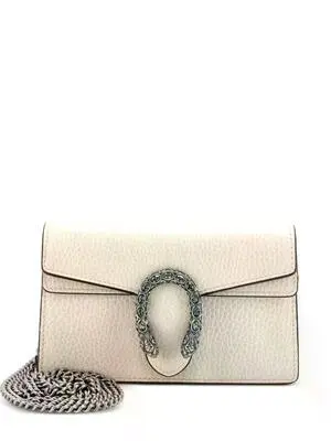 Gucci Dionysus Bag Leather Super Mini Clutch Bag - Neutrals