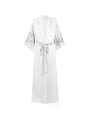 Carine Gilson Floral-print Robe - Grey