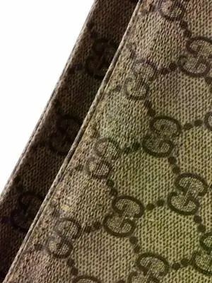 Gucci Zip Top Messenger Bag Gg Coated Canvas Large Crossbody Bag