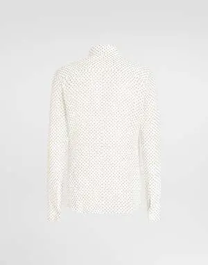 Dolce & Gabbana Sicilia Polka Dot Silk Shirt Shirts