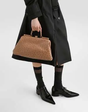 Dolce & Gabbana Large Grandma Ostrich Leather Handbag Collection