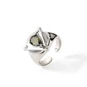 QIBAI Leo Zodiac Ring – Silver