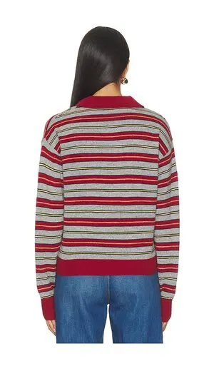 Guest In Residence Collegiate Stripe Polo Sweater In . Also