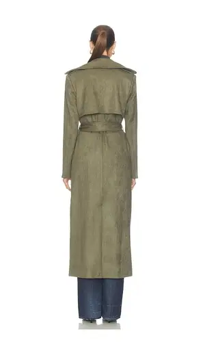 Bardot Kira Faux Suede Trench Coat