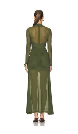 Bardot Veria Wrap Mesh Maxi Dress In . Also