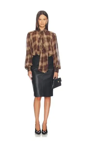 Bardot Cecile Neck Tie Shirt In . Also