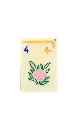 SOLAR ECLIPSE Hand-painted Flower Mahjong Compact Mirror