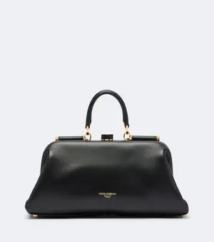 Dolce & Gabbana Grandma Medium Leather Top-handle Bag - Black