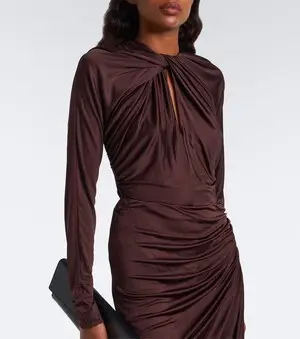 Balmain Draped Satin Bodysuit