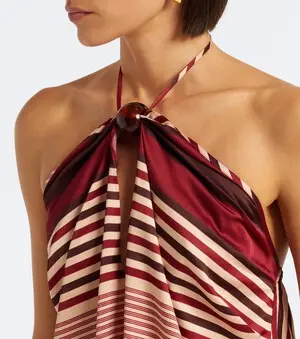 Faithfull The Brand Printed Halterneck Satin Top