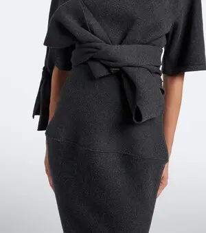Jacquemus Fiocco Wool And Cashmere Midi Skirt