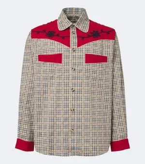 BODE River City Checked Cotton Poplin Western Shirt - Multicoloured