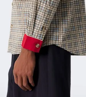BODE River City Checked Cotton Poplin Western Shirt