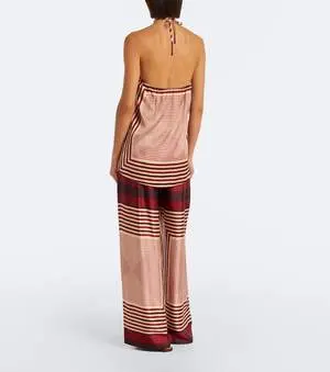 Faithfull The Brand Jensen Printed Satin Palazzo Pants