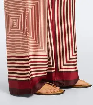 Faithfull The Brand Jensen Printed Satin Palazzo Pants