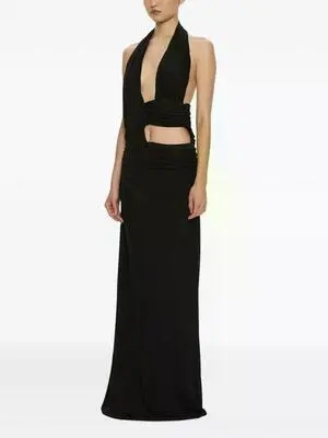 Christopher Esber Draped Cummerbund Maxi Dress - Black