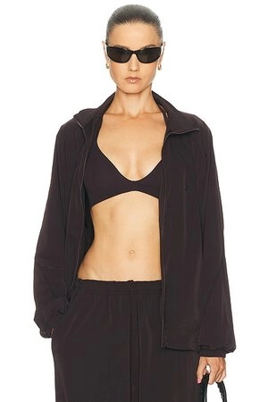 NIKESKIMS Stretch Nylon Oversized Jacket - Dark Roast