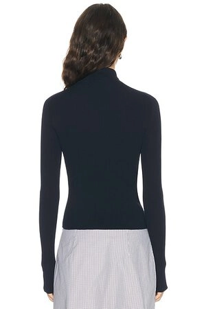 Miu Miu Cotton Ribs Zip Up Top