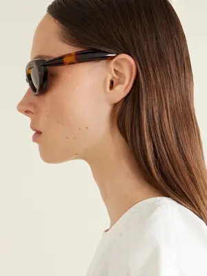 Bottega Veneta Sardine Cat-eye Injected Sunglasses