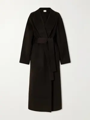 ALMADA Mara Belted Wool And Cashmere-blend Coat - Brown