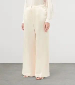 Marina Rinaldi Linen Straight Trousers