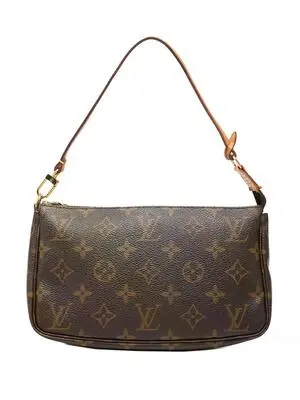 LOUIS VUITTON 2003 Monogram Pochette Accessoires Shoulder Bag - Brown