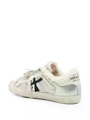 Premiata Steven Shearling-trim Sneakers