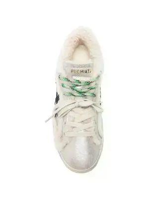 Premiata Steven Shearling-trim Sneakers