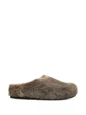 BIRKENSTOCK Amsterdam Wrapped Shearling Slides - Grey