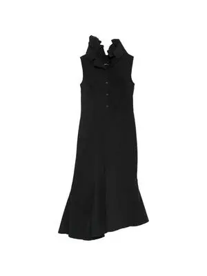 RUNDHOLZ Asymmetric Sleeveless Maxi Dress - Black