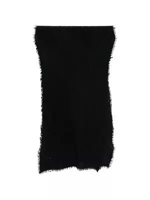 MIRROR IN THE SKY Frayed Cashmere Scarf - Black