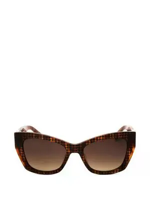Kate Spade New York Houndstooth-pattern Cat-eye Sunglasses - Brown
