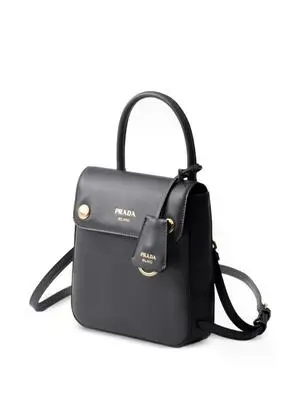 Prada Carry Mini Leather Handbag - Black