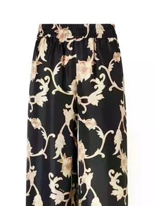 La DoubleJ Floral-print Palazzo Pants - Black