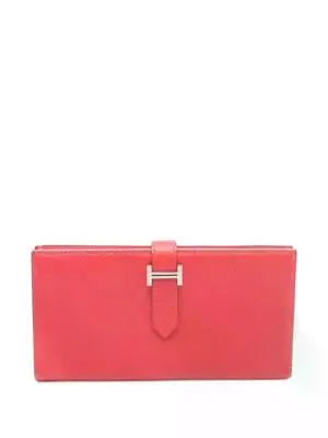 Hermès 2015 Bearn Soufflé Long Wallet - Red