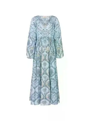 IVI Paisley-print Tiered Maxi Dress
