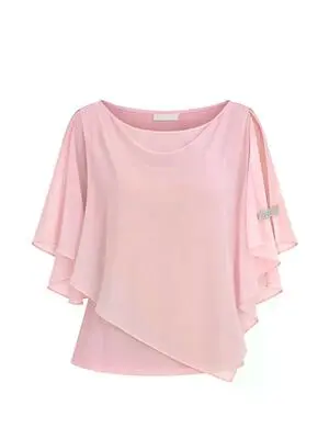 Frank Lyman Crystal-embellished Layered Top - Pink