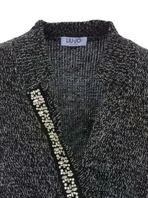 Liu Jo Crystal-embellished Belted Cardigan - Grey
