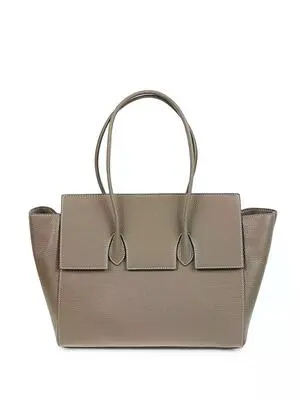 ROUNN Felice Grained-leather Tote Bag - Neutrals