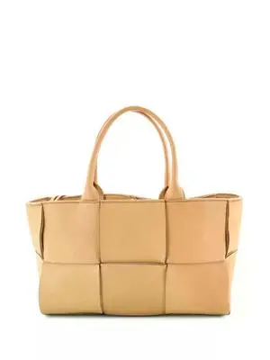 Bottega Veneta Arco Maxi Intrecciato Leather Small Tote Bag - Neutrals