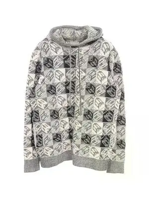 Dior 2000 All-over Pattern Pullover Hoodie - Grey