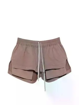 Rick Owens Fog Drawstring Layered-panel Shorts