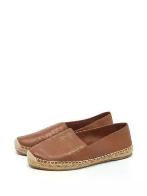 Dior Granville Leather Espadrille Flats - Brown