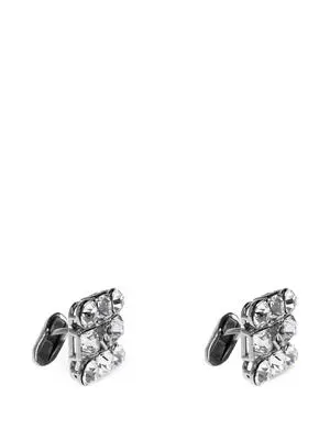 Dolce & Gabbana Crystal-embellished Cufflinks - Silver